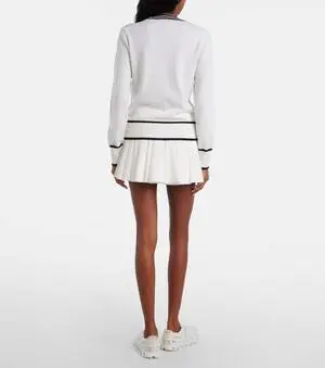 Tory Burch Wool-blend Cardigan With Contrast Trim
