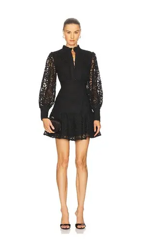 Bardot Remy Embroidered Mini Dress - Black
