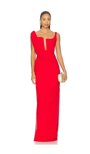 DEME BY GABRIELLA Adriana Gown Red