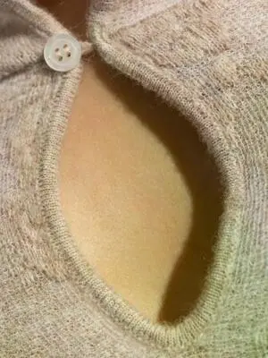 GANNI High-neck Textured Knit Sweater - Neutrals