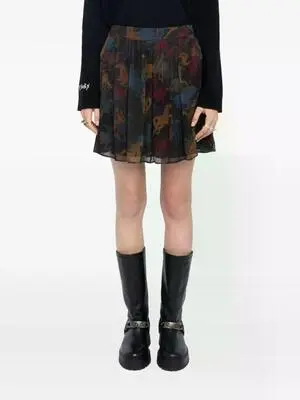 Zadig&Voltaire Pleated Horse-print Skirt