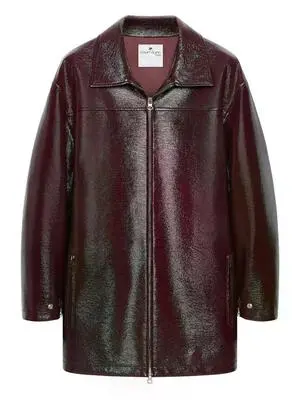 COURREGES Vinyl Belted Jacket - Red