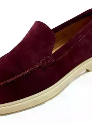 Magnanni Suede Leather Loafers - Red