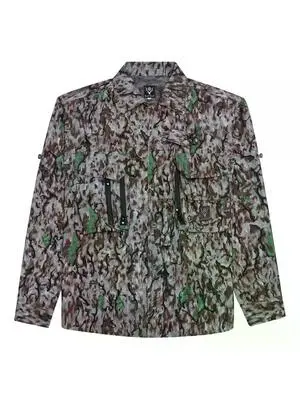 SOUTH2 WEST8 Zip-front Overshirt - Grey