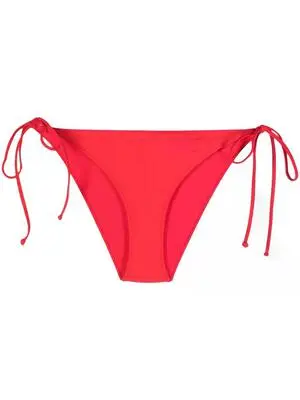 GANNI Recycled Polyamide Blend Bikini Bottoms With Side Ties - Red