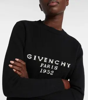 Givenchy Logo Wool And Cashmere Sweater - Black