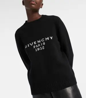 Givenchy Logo Wool And Cashmere Sweater - Black