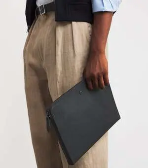 Harrods Saffiano Leather Laptop Pouch
