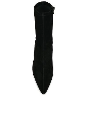 THE ROW Liisa Kitten Bootie Suede - Black
