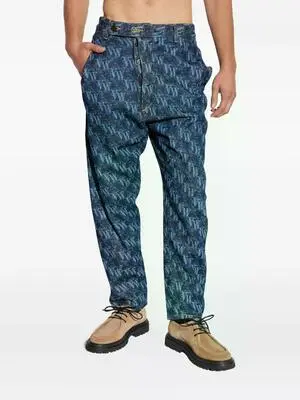 VIVIENNE WESTWOOD Monogram-pattern Tapered Jeans