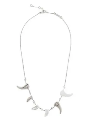 Marni Embellished Claw Necklace - Grey
