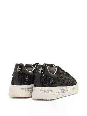 Premiata Crystal-embellished Leather Sneakers