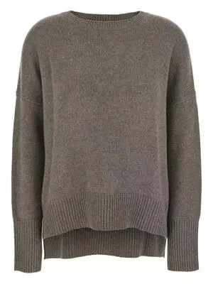 LISA YANG Round-neck Ribbed Sweater - Brown