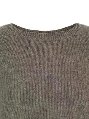 LISA YANG Round-neck Ribbed Sweater - Brown