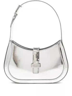 Versace Greca Goddess Metallic Tote Bag Silver