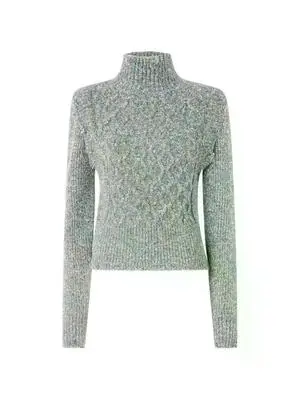 Pinko Proud Mary Cable-knit Turtleneck Sweater - Multicolour