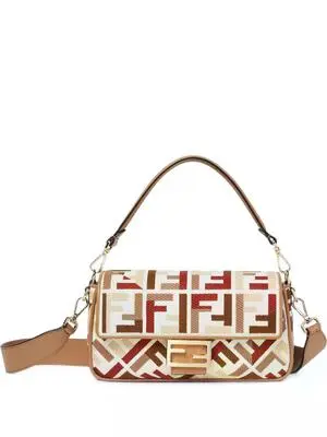 FENDI Fendi Medium Baguette FF Motif Shoulder Bag