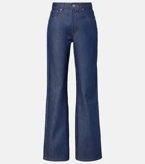 AMI Paris Mid-rise Straight Leg Jeans - Blue