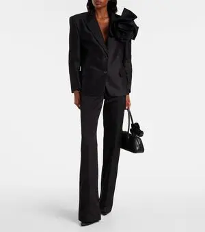 Magda Butrym Floral Appliqué Cotton Blazer