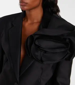 Magda Butrym Floral Appliqué Cotton Blazer
