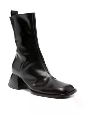 NODALETO Leather Zip Detail Boots