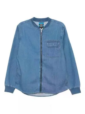 AGNES B. Logo-patch Jacket - Blue