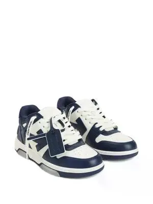 Off-White Out Of Office Arrow-patch Leather Sneakers - Blue