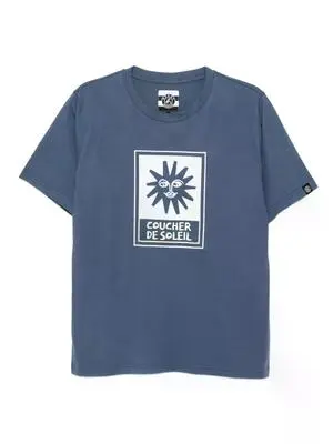 AGNES B. Sunset-print T-shirt - Blue