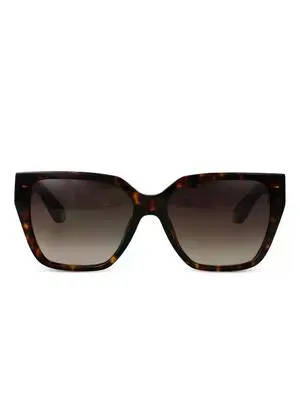 Roberto Cavalli Logo Plaque Square Sunglasses - Brown