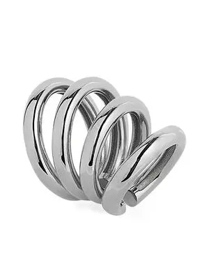 Rabanne Multi-ring Earcuff In -tone Brass - Silver