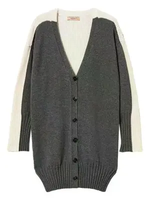 TWINSET Colour-block Cardigan With V-neck