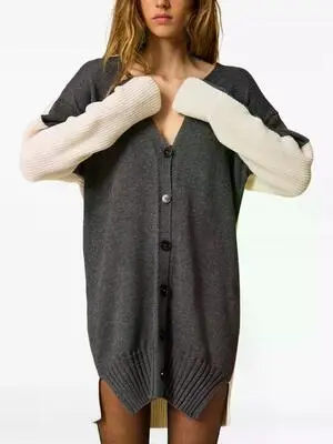 TWINSET Colour-block Cardigan With V-neck