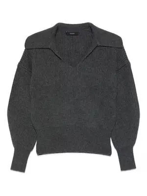 JOSEPH Ribbed Polo-collar Sweater