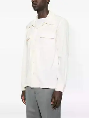 SECOND / LAYER Double-pocket Long-sleeve Shirt - Neutrals