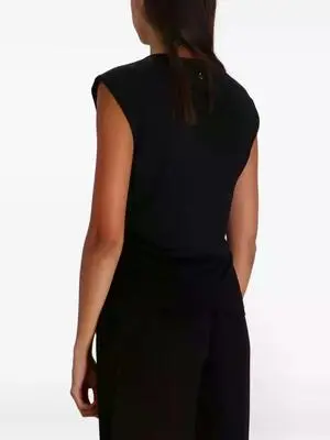 Armani Exchange Pleated Cap-sleeve Top