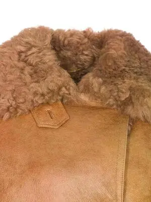Chloé Shearling Collared Leather Jacket