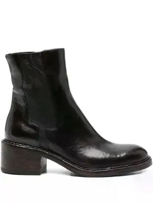 KING TARTUFOLI 50mm Leather Zipped Ankle Boots - Brown