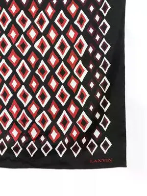 LANVIN Diamond-pattern Silk Scarf