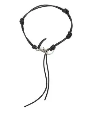 Our Legacy Knotted Leather Keyring - Black