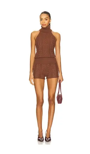 MORE TO COME Kalani Short Set - Brown