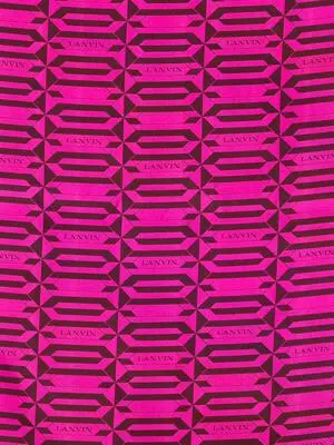 LANVIN Geometric-pattern Silk Scarf - Pink