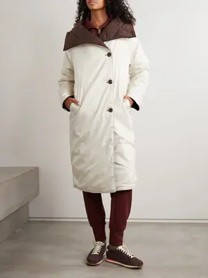 Varley Annalise Reversible Quilted Lyocell-blend Coat - Brown