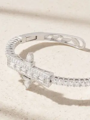 Yeprem 18-karat White Gold Diamond Bangle