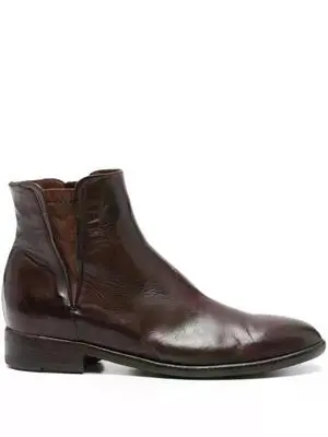 KING TARTUFOLI Zip-detail Leather Ankle Boots