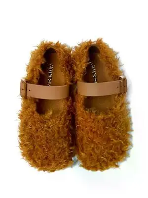 Camper Wabi Buckled Slippers - Brown