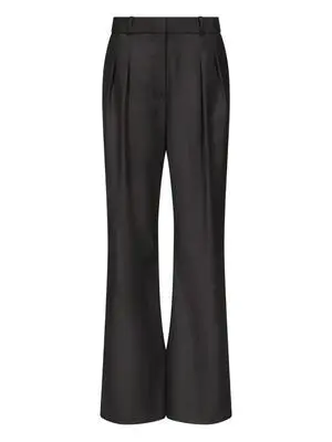 Loulou De Saison Pleated Flare-leg Trousers - Black