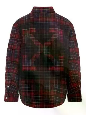Off-White Quilted Plaid Shirt Jacket