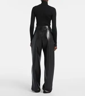 Givenchy High-rise Barrel-leg Leather Trousers