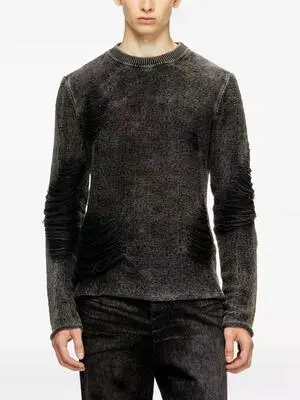 DIESEL® K-fjordi Round Neck Sweater With Distressed Effect