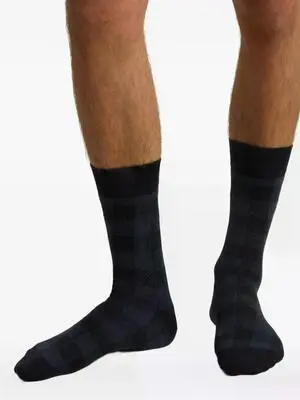 Woolrich Check Pattern Crew Socks